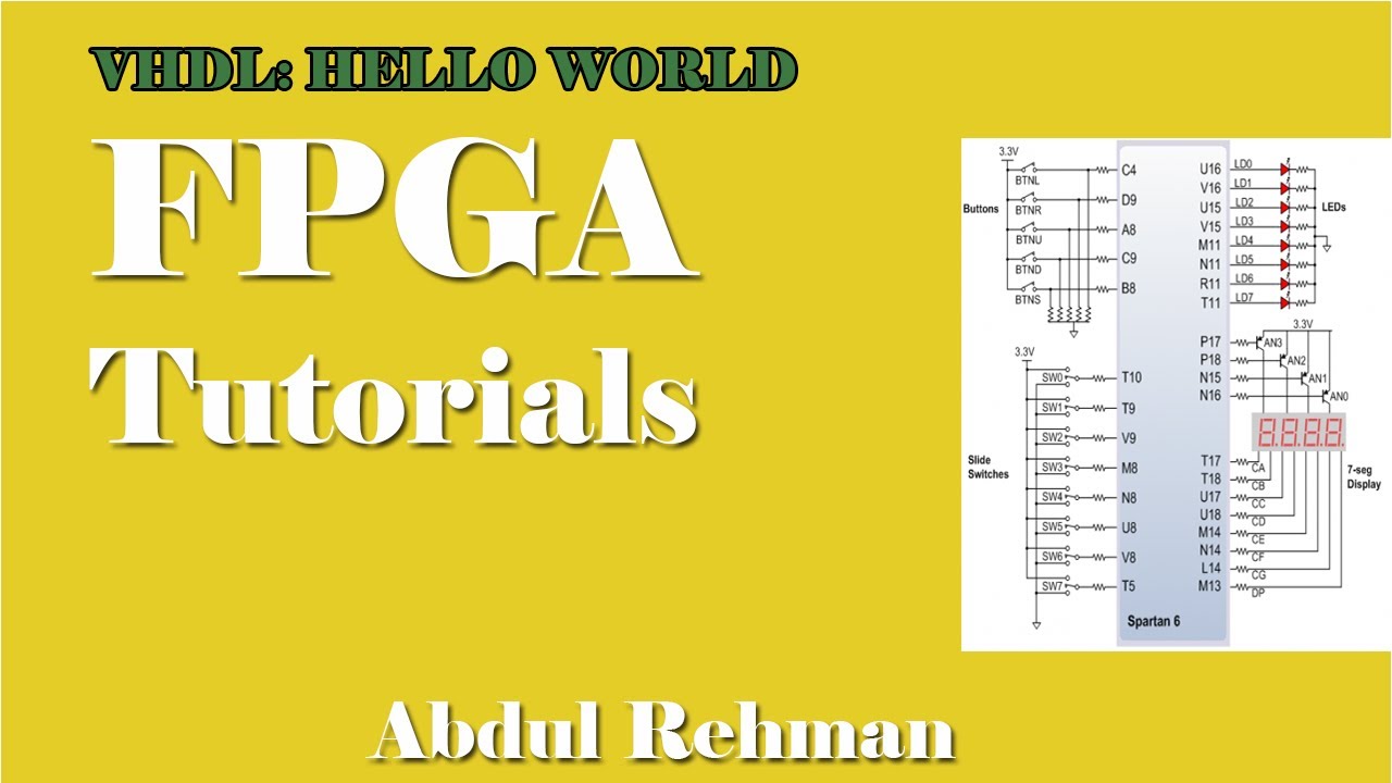 VHDL tutorial learn by example | xilinx ise tutorial | nexys 3 fpga | Hello world Program in VHDL