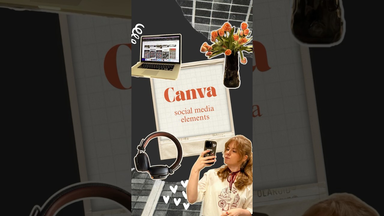 Canva Elements Keyword for your aesthetic Social Media Design 🖤 #canvatutorial #socialmedia