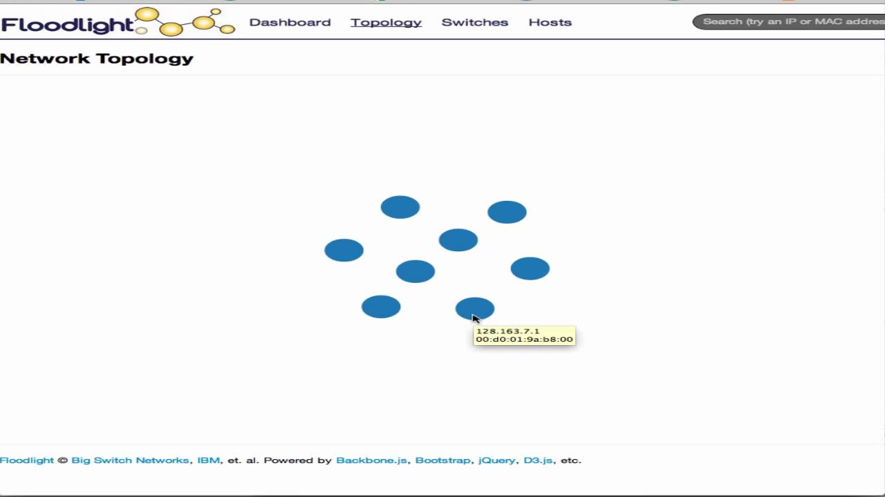 FloodLight OpenFlow Controller Web UI