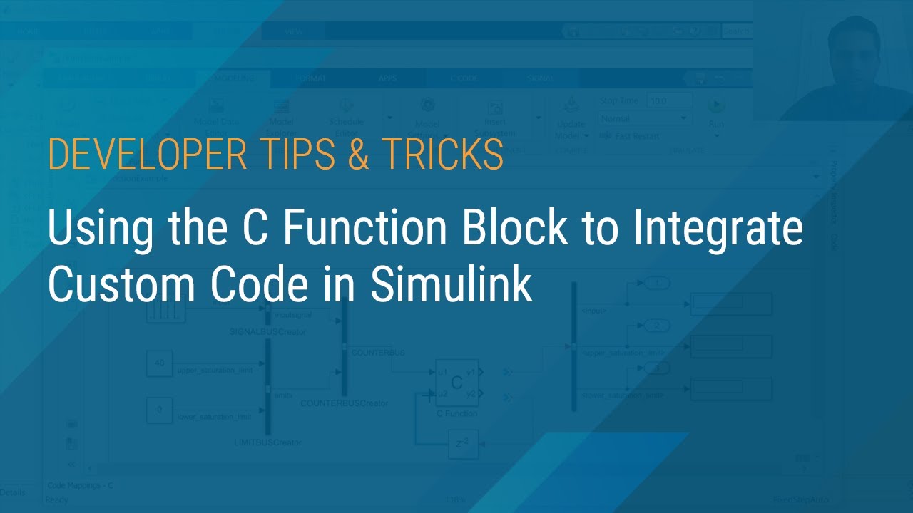 Using the C Function Block to Integrate Custom Code in Simulink