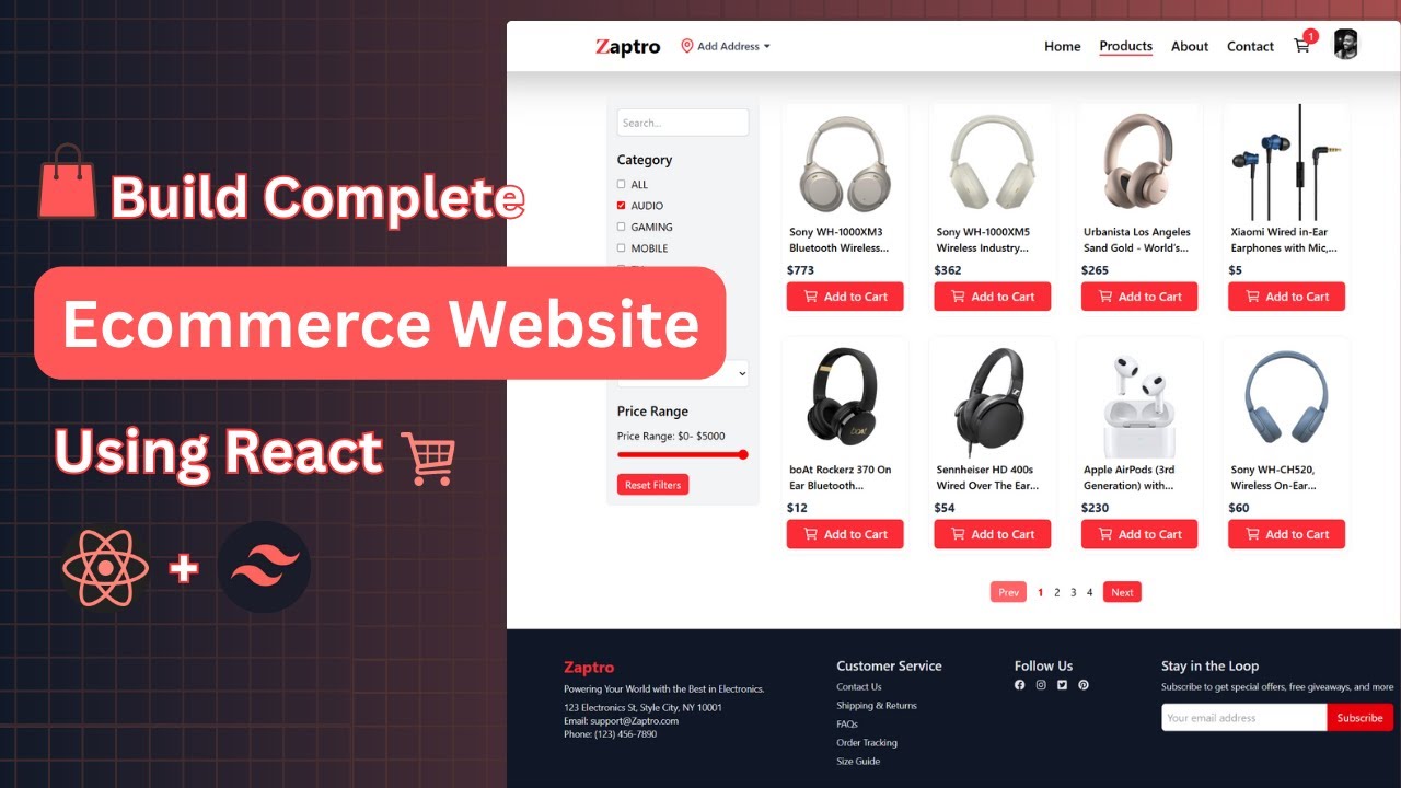 🔥Complete Ecommerce Website using React JS Tailwind CSS and Context API || Step by Step Tutorial