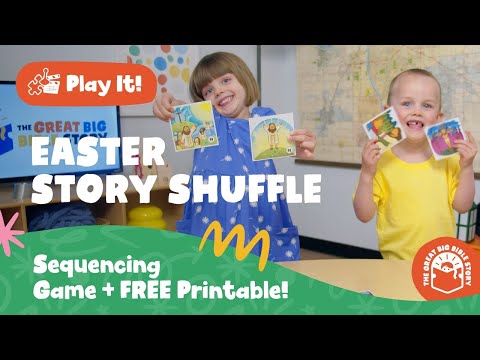 Easter Story Shuffle Game - Fun Sequencing Game for Kids with FREE Printable Download!