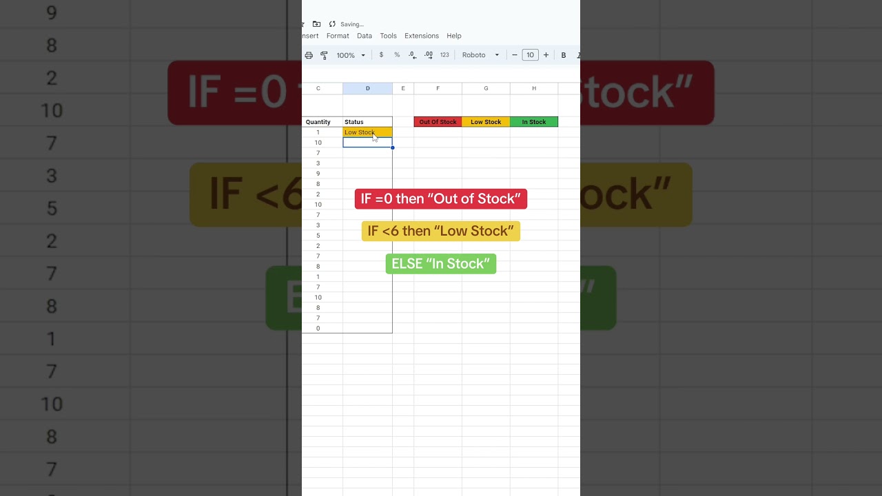 How to make an Inventory Tracker in Google Sheets ☺️ Comment “HABIT”