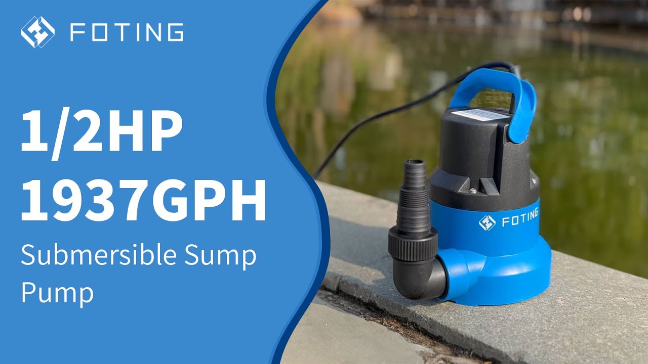How To Use FOTING Submersible Sump Pump 1/2HP 1937GPH？