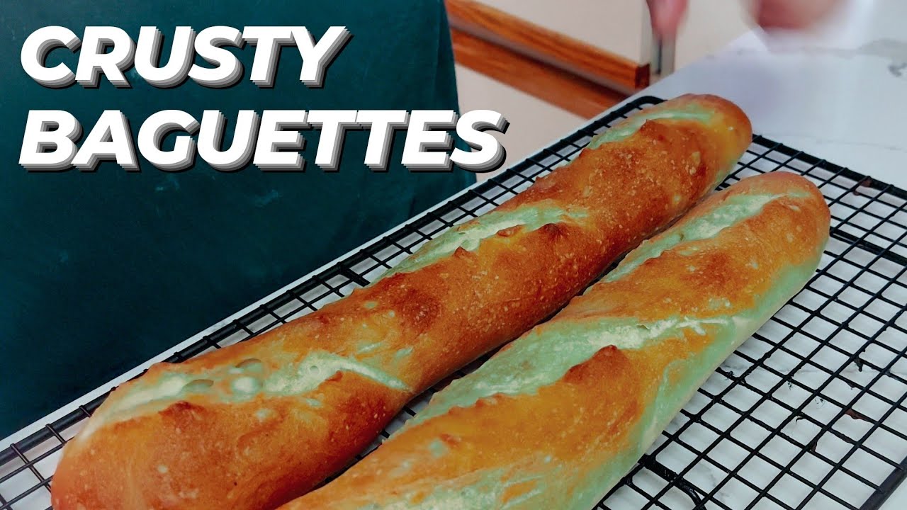 The Easiest, Crusty French Baguette at Home - Bread for Beginners