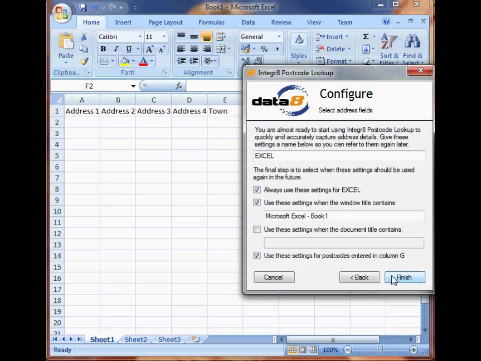 Postcode Lookup in Excel - Updated