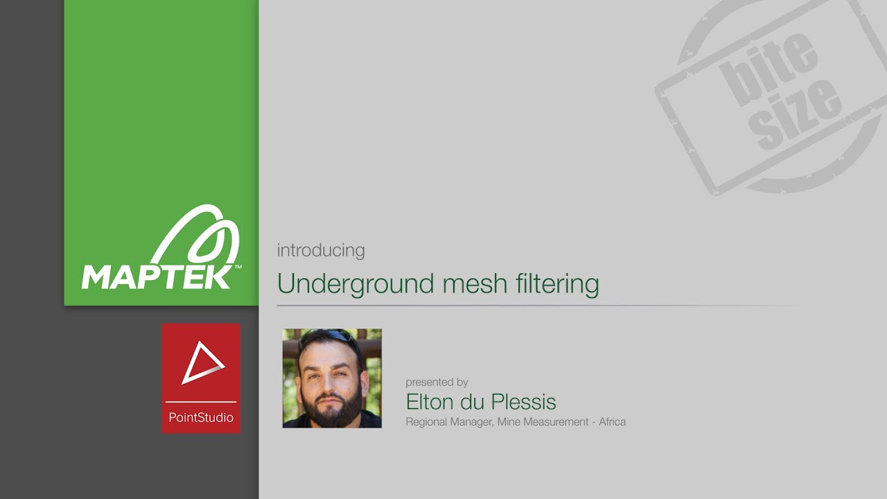PointStudio Bite Size - Introducing: Underground mesh filtering