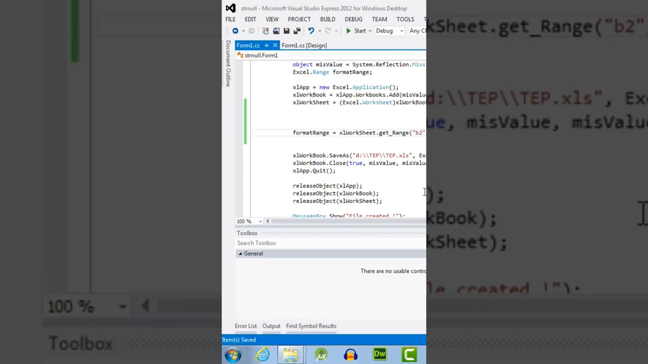107 - Excel Cell coloring with C# App