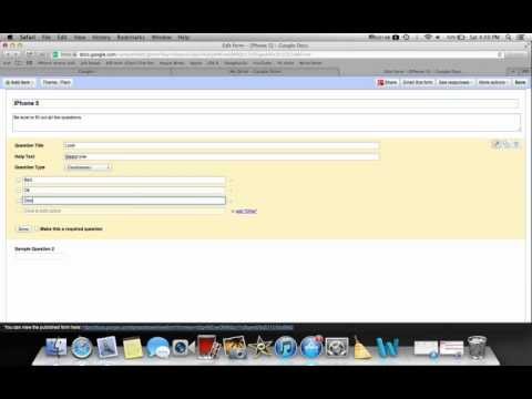 How to make a survey on Google Drive.