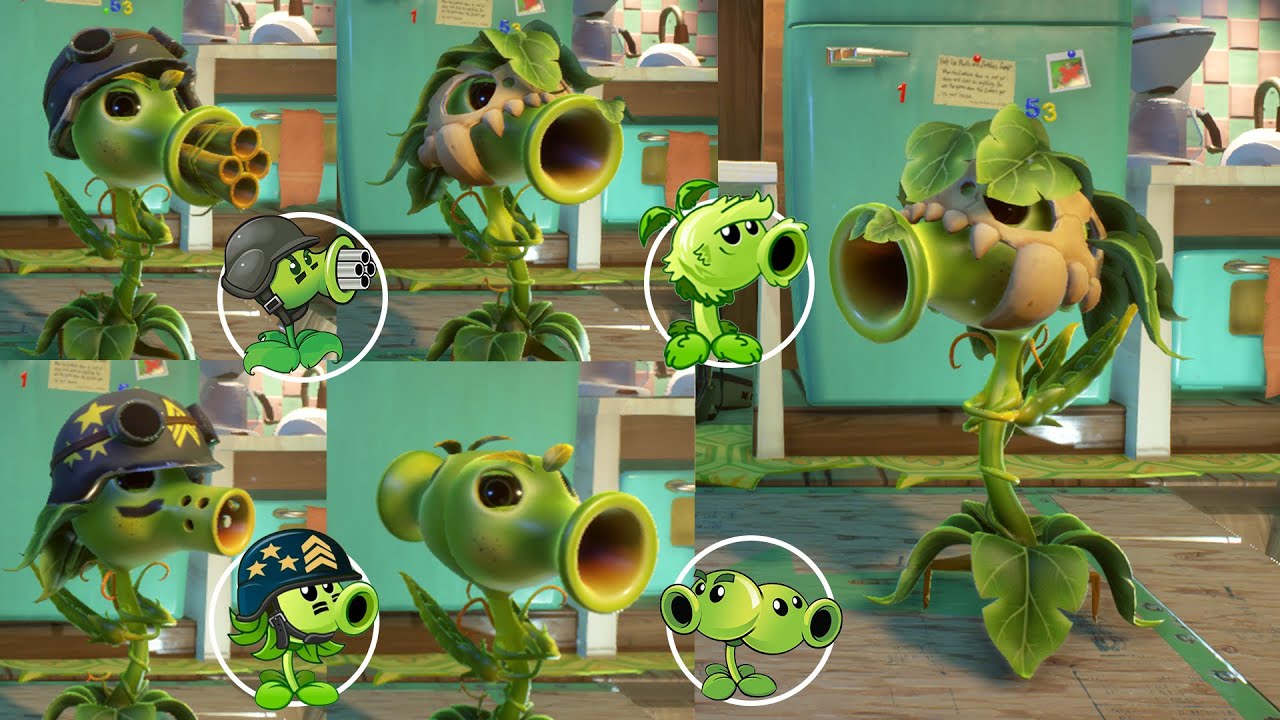 Split Pea, Primal Pea & Gatling Pea | Garden Warfare 2