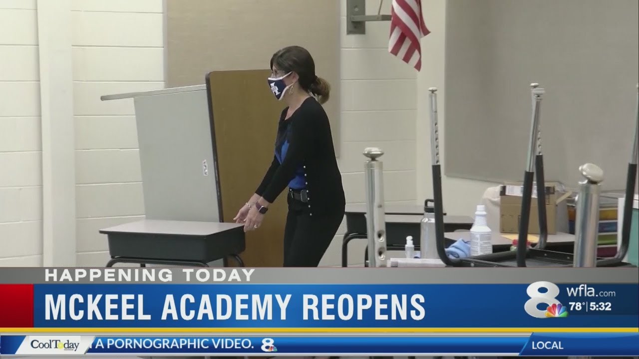McKeel Academy in Lakeland opens it's doors to students; one of the first in Florida to do so