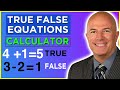 True False Equations Calculator