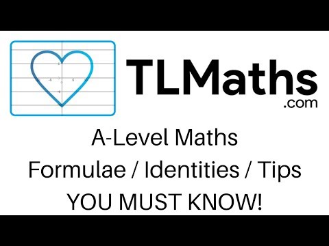 CURRENT SPEC A-Level Maths Formulae / Identities / Tips YOU MUST KNOW!