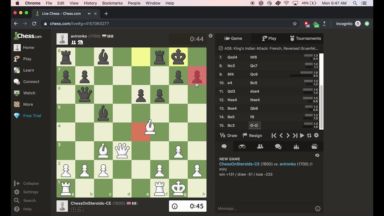 ChessOnSteroids Chrome extension demo