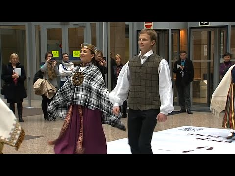 Folk dancers inaugurate Latvia's EU presidency