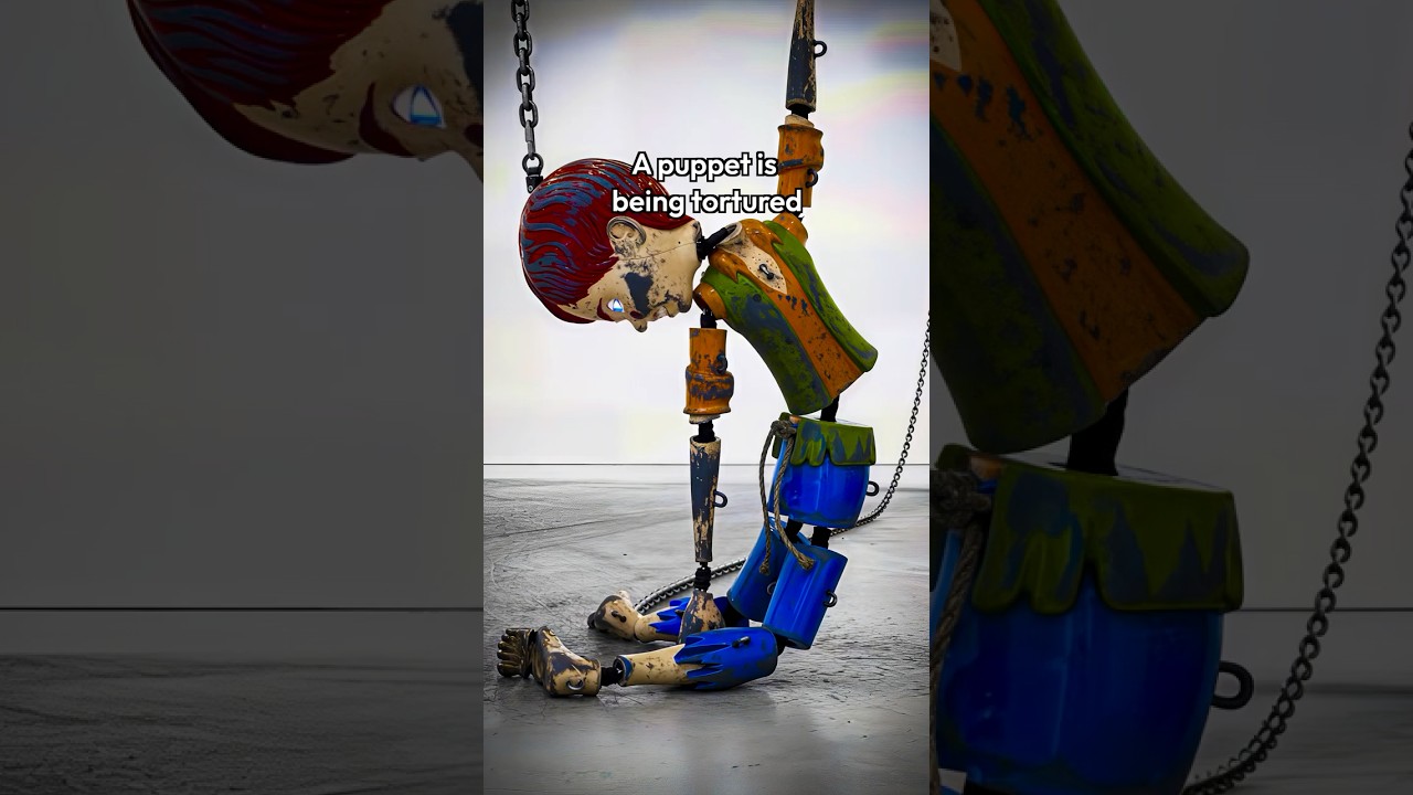 This Puppet's Pain Reveals Human Nature #ModernArt #HumanNature #WhatWouldYouDo #art #robot