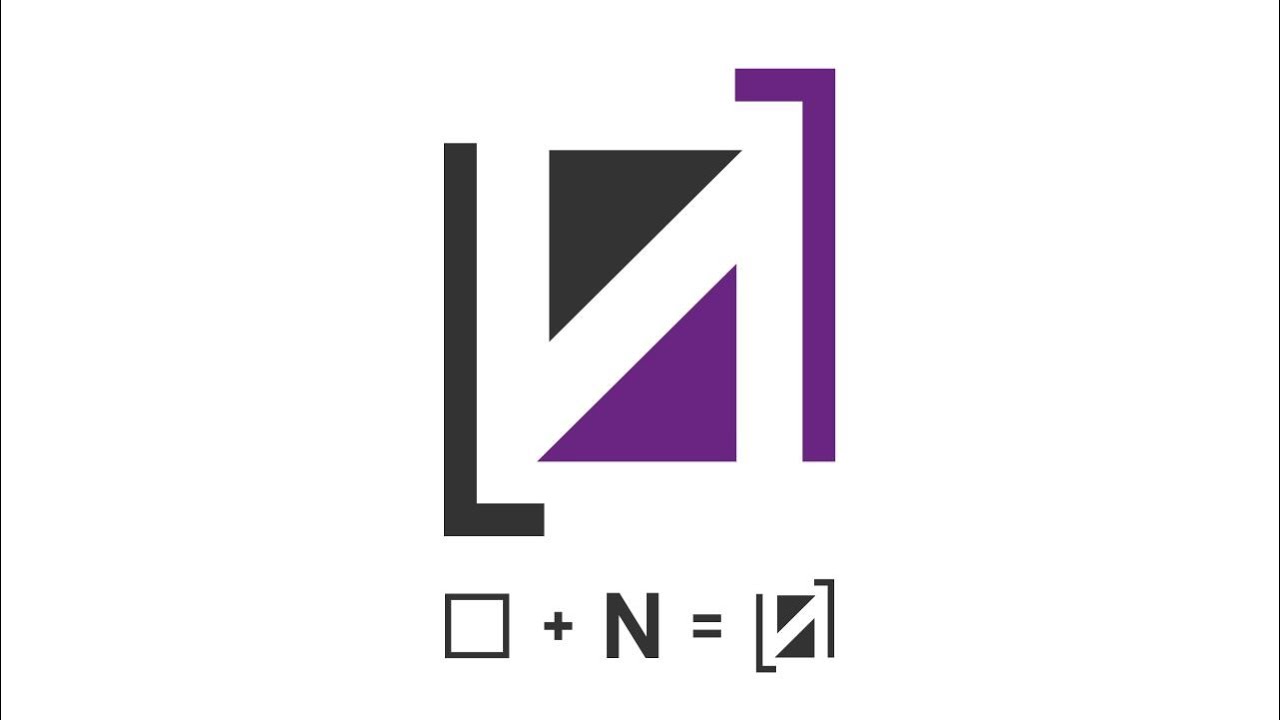 Initial letter N vector tutorial, N logo design template