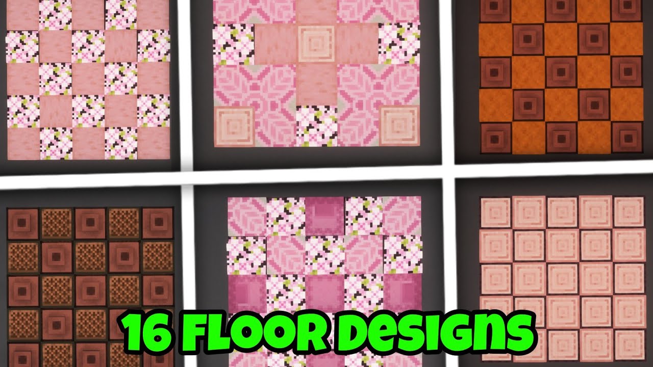 16 Beautiful Floor Designs with Pink Wood in Minecraft ⛏️🌺