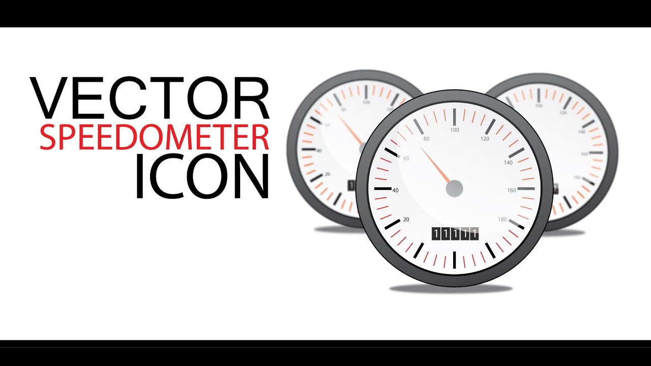 VECTOR SPEEDOMETER Icon - Adobe Illustrator cs6