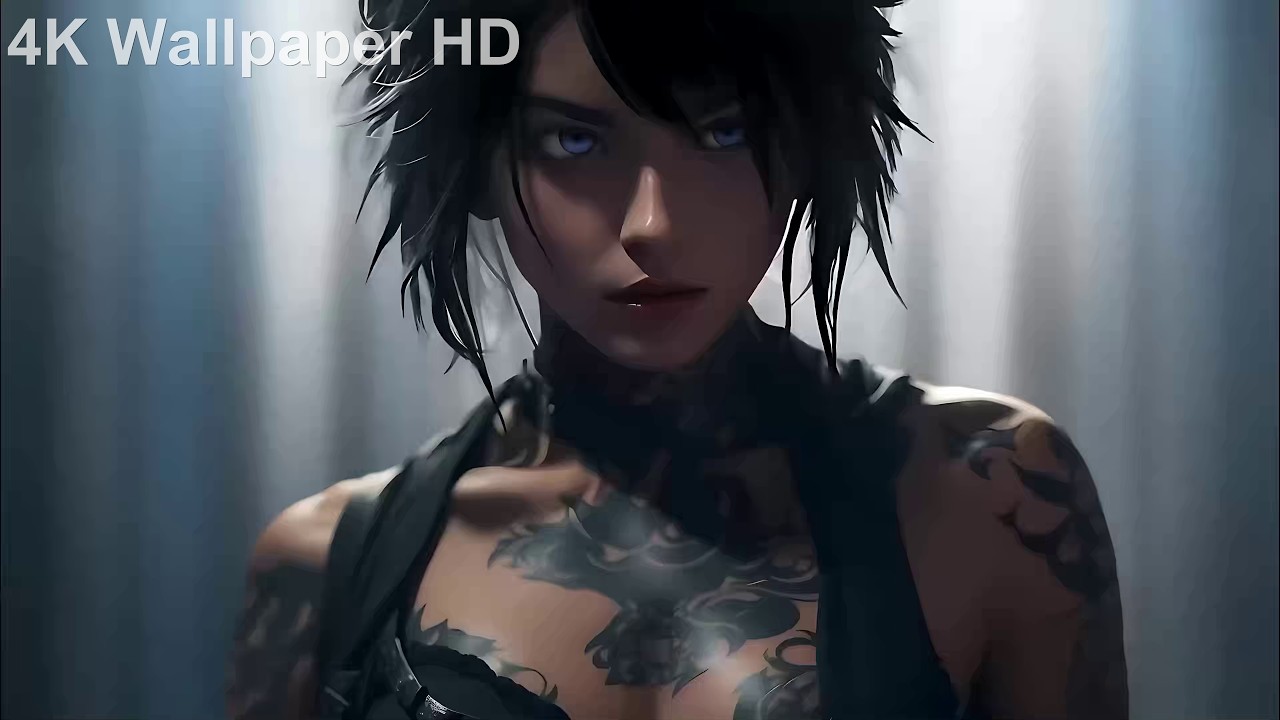 Ink Queen With Piercing Eyes 👁️🖤💉 | Anime Live Wallpaper 4K Ultra HD