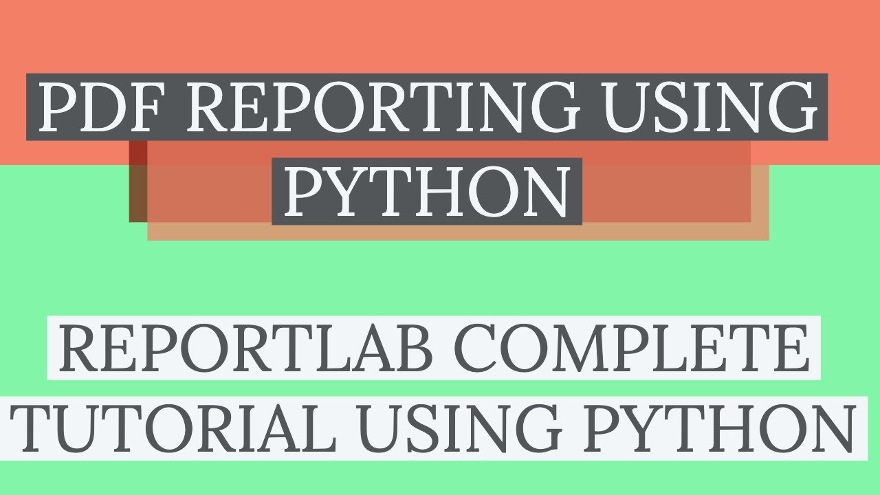 REPORTLAB PYTHON|PDF PYTHON|PYTHON CREATE PDF|HOW TO CREATE PDF FILE USING PYTHON|:PART 1