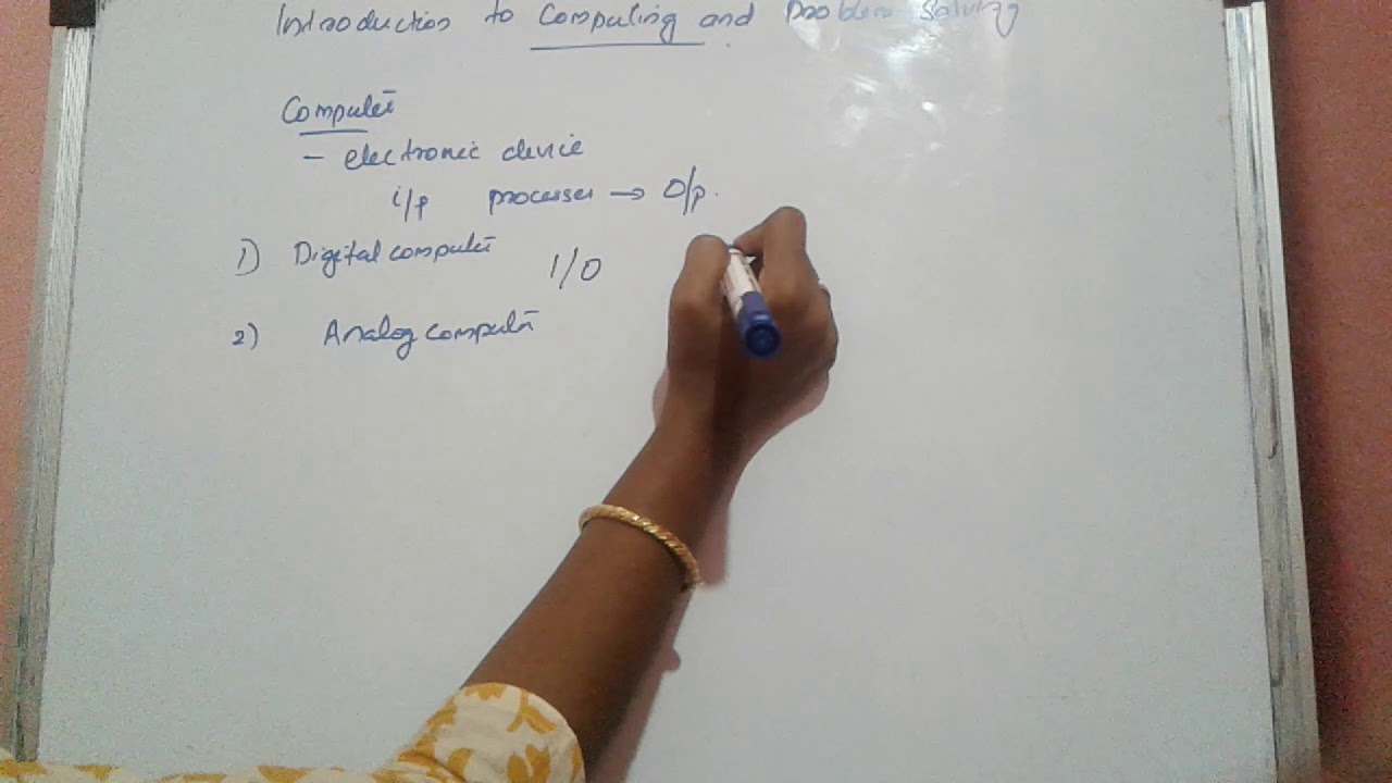 Introduction to computing and problem solving -CLASS -1
