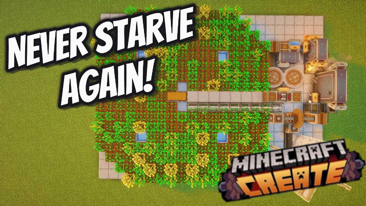 Build This Super Fast Bread Farm! | Minecraft Create Mod Tutorial