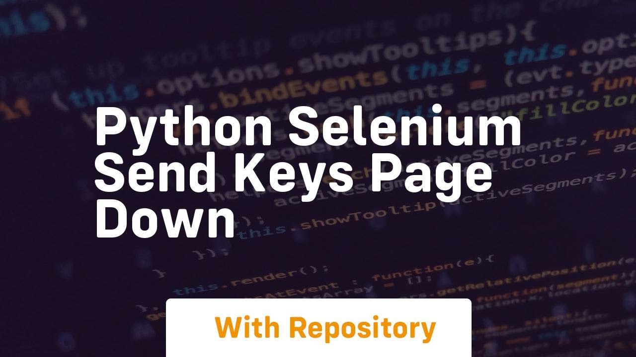python selenium send keys page down