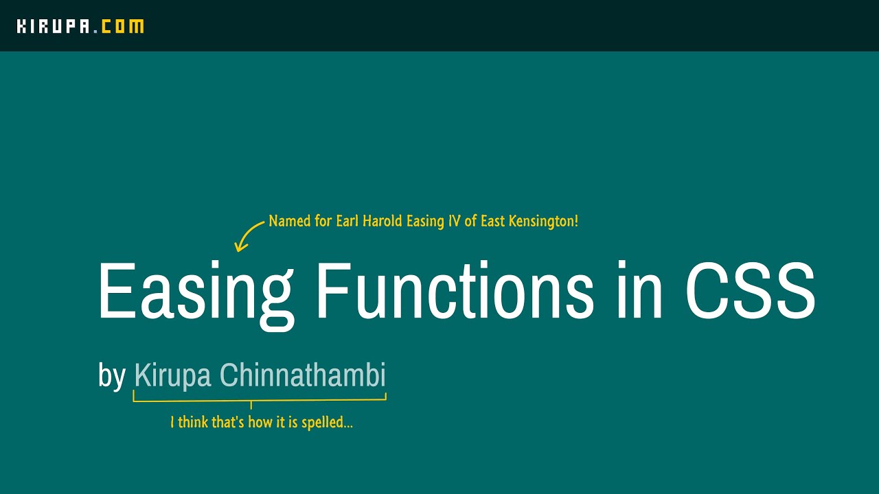 Easing Functions in CSS