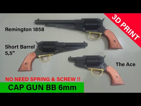 ♠️ The Ace Revolver 1858 Cap Gun BB 6mm Fully Functional Scale 1:1・ STL ...