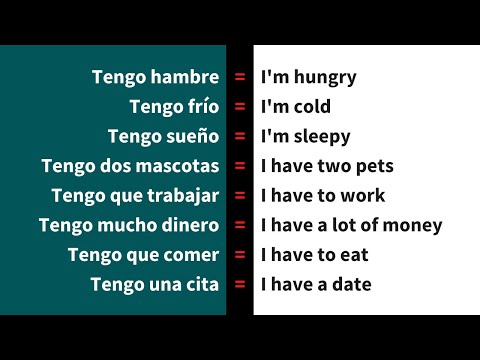 Spanish Phrases with TENGO (I HAVE)