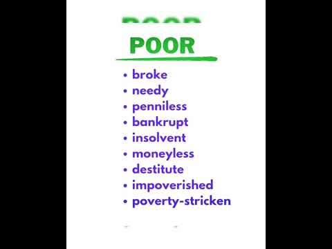Synonyms of Poor