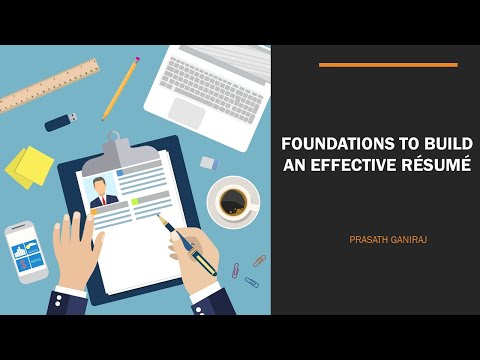Foundations to Build an Effective Résumé