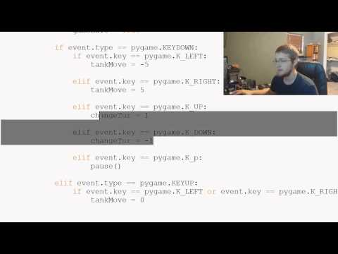 Pygame (Python Game Development) Tutorial - 59 - Moving the Turret Part 1 Video Lecture - Pygame ...