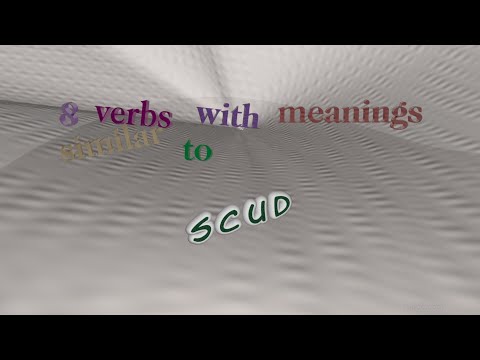 scud - 10 verbs which mean scud (sentence examples)