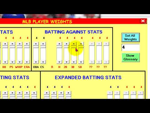 MLB Predictions - Weighting Factors