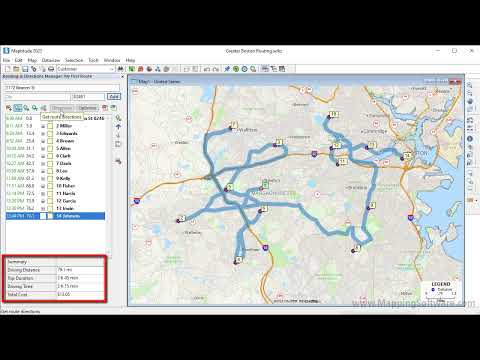 🌎 Maptitude 2023: How to map directions, map deliveries, map routes, and optimize routes, using GIS