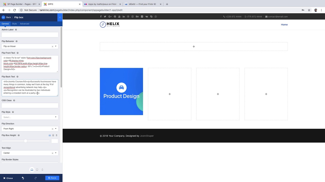 Flip Box Addon on SP Pagebuilder 3 Pro