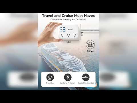 Review: 6 USB(3 USB C) Power Strip- Travel Power Strip with 6 USB Desktop Charging Station 24W...