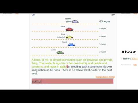 typeracer Game 70 WPM