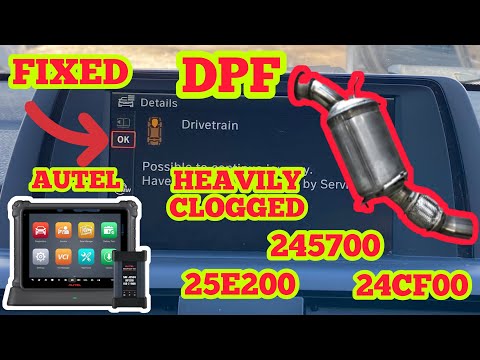 AUTEL BMW DPF 245700 25E200 24CF00 Particulate Filter Heavily Clogged Exhaust Back Pressure Air Mass