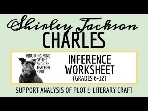 "Charles" by Shirley Jackson Close Reading Analysis Worksheet and Answer Key for High School