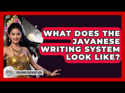 What Does The Javanese Writing System Look Like? - Exploring Southeast Asia