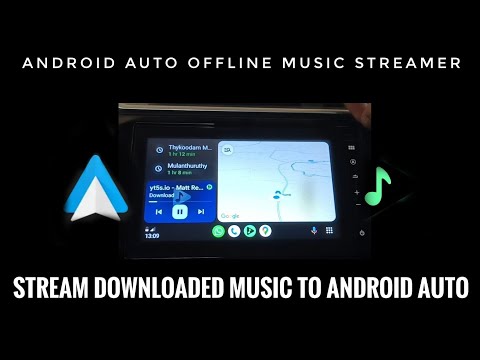 Music player integrated to Android auto for offline streaming music in phone to car system