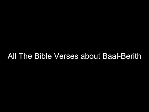 What does the Bible Say About Baal-Berith - All the Bible Verses About Baal-Berith