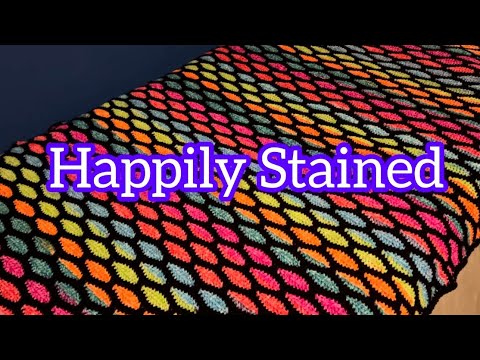 Happily Stained Blanket / Modified Millstone Stitch / Crochet Tutorial