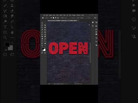 Easy way to make neon letters in #photoshop #photoshoptutorial #photoshoptips