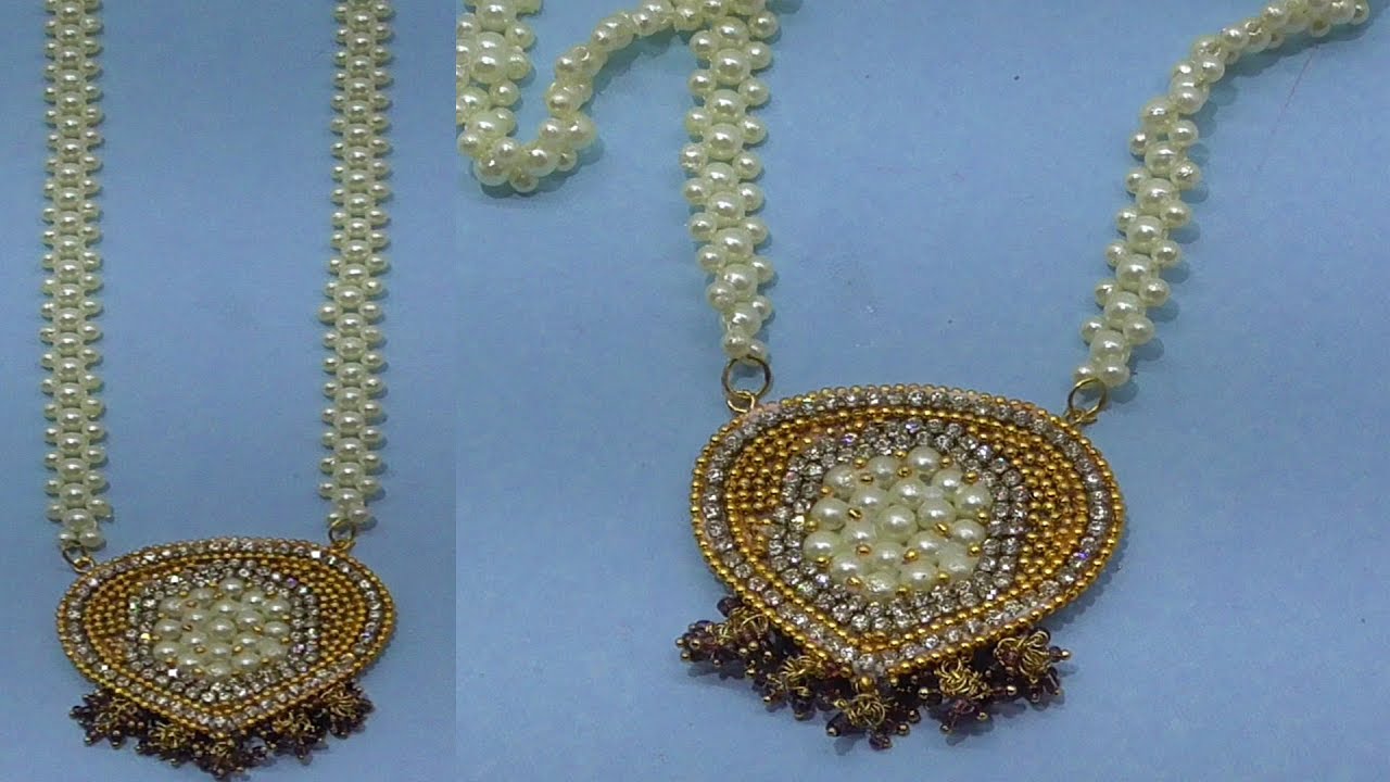 Designer Necklace By Pearls Easy Handmade / Homemade Fashion Work