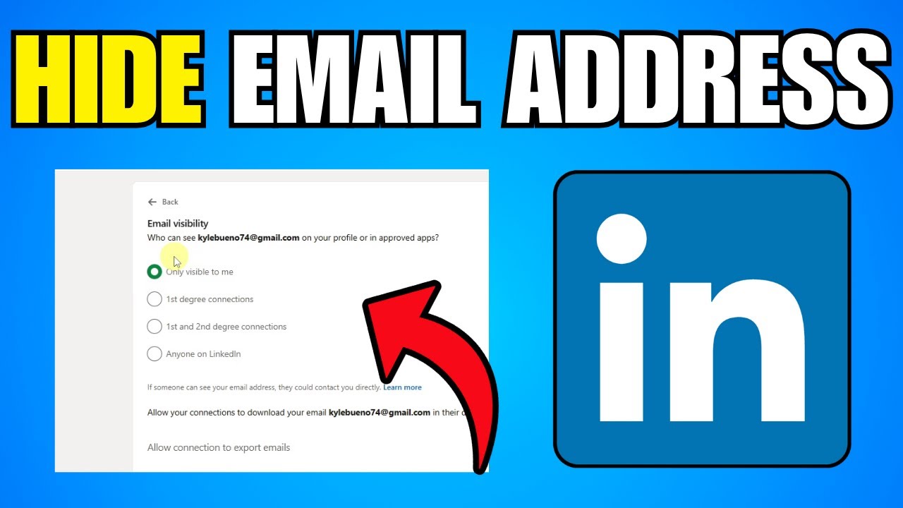 How To Hide Email Address on LinkedIn - New Method