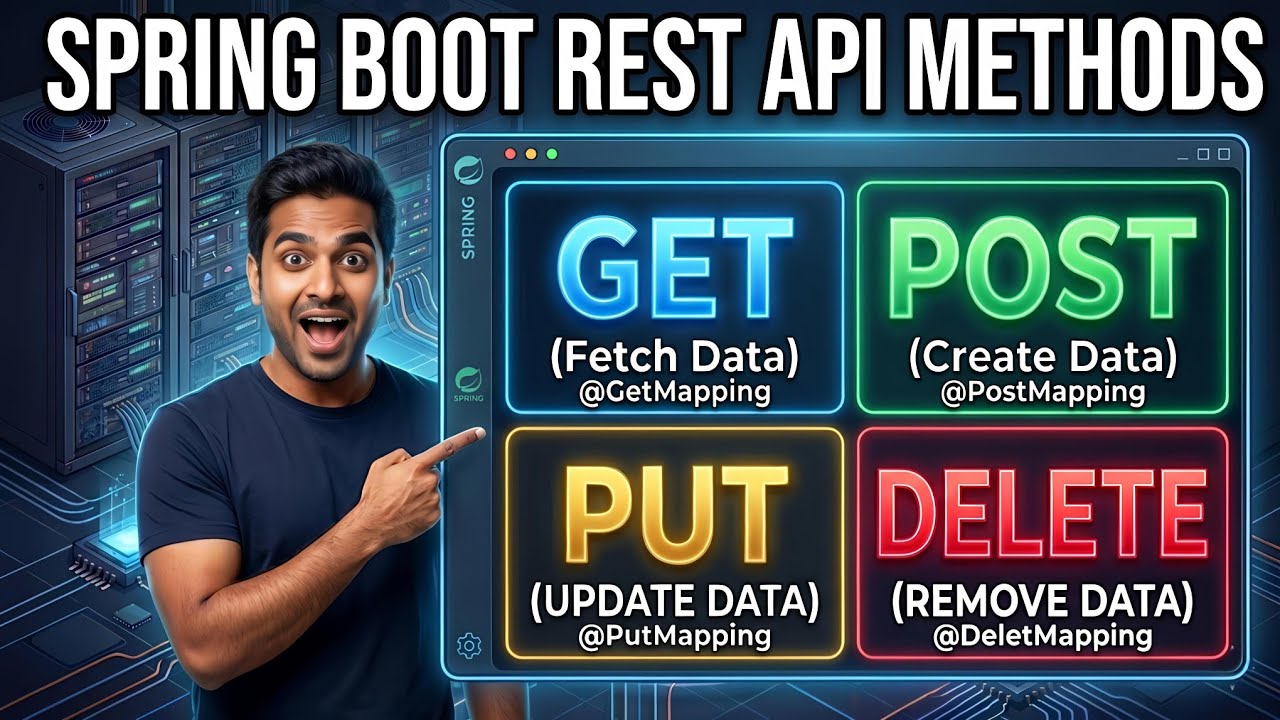 Spring Boot REST API Methods | @GetMapping @PostMapping @PutMapping @DeleteMapping Explained